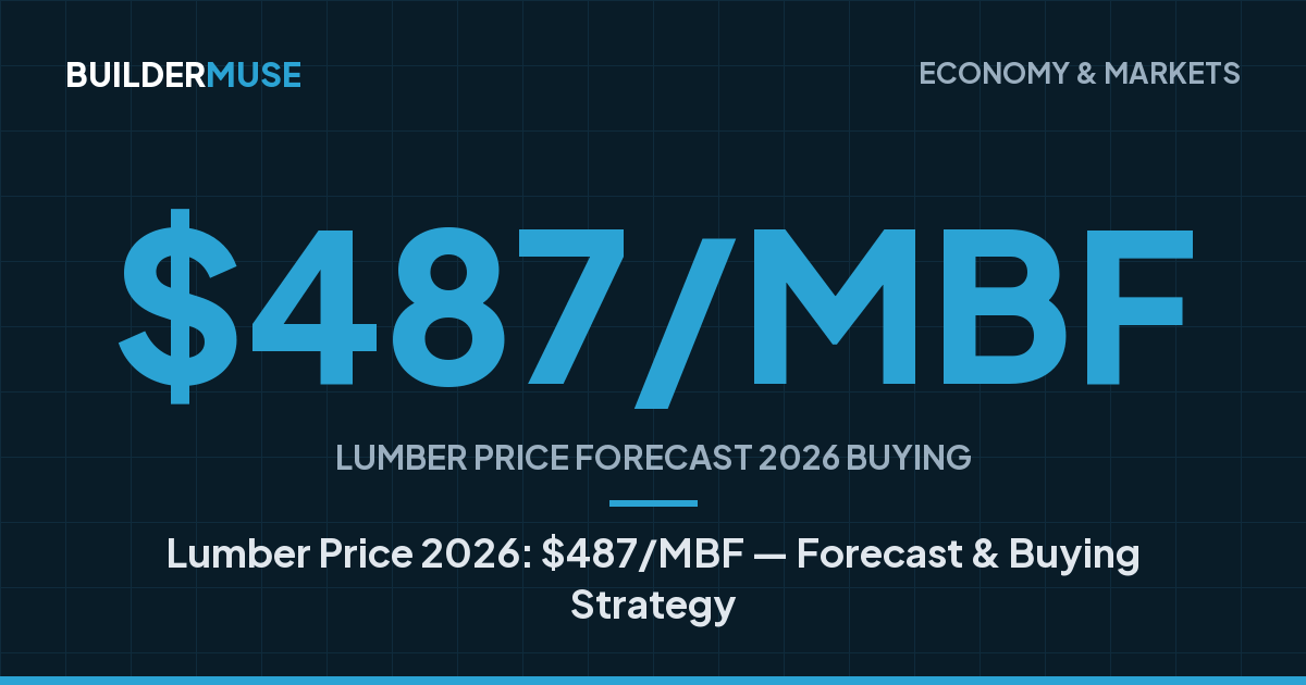 Lumber Price 2026: $487/MBF — Forecast & Buying Strategy | Buildermuse