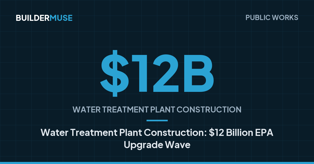 Water Treatment Plant Construction: $12 Billion EPA Upgrade Wave ...